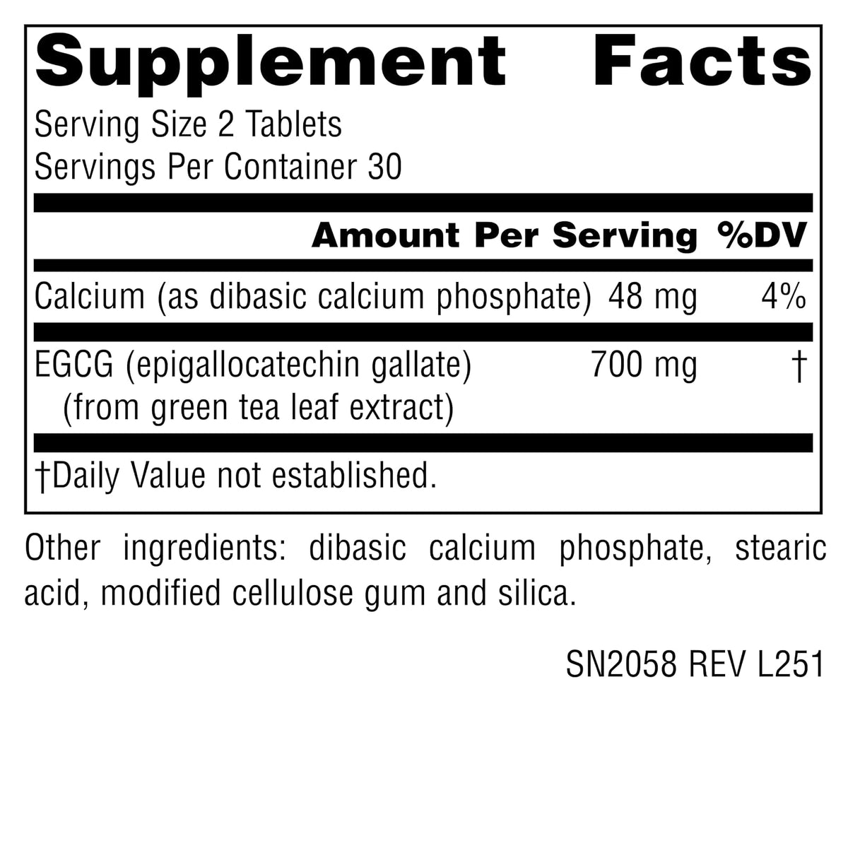 natural antioxidant support with EGCG