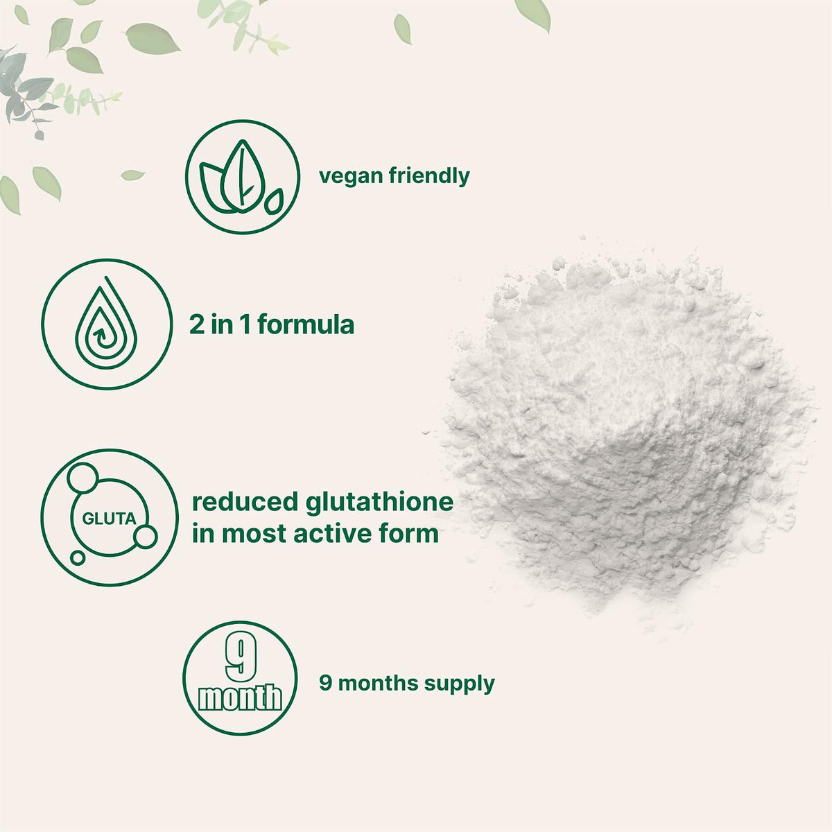 Natural antioxidant support with glutathione