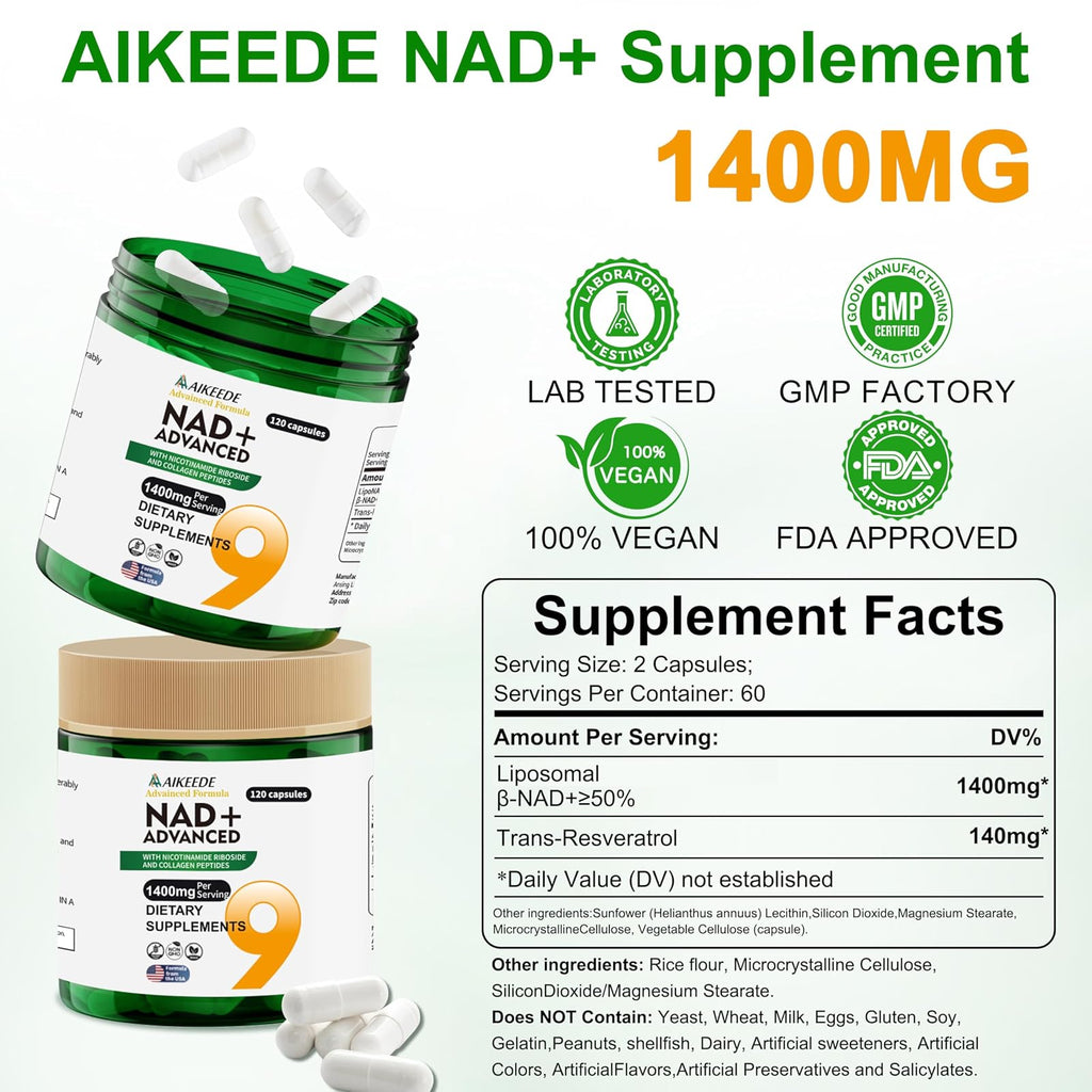 Natural antioxidant support with NAD+