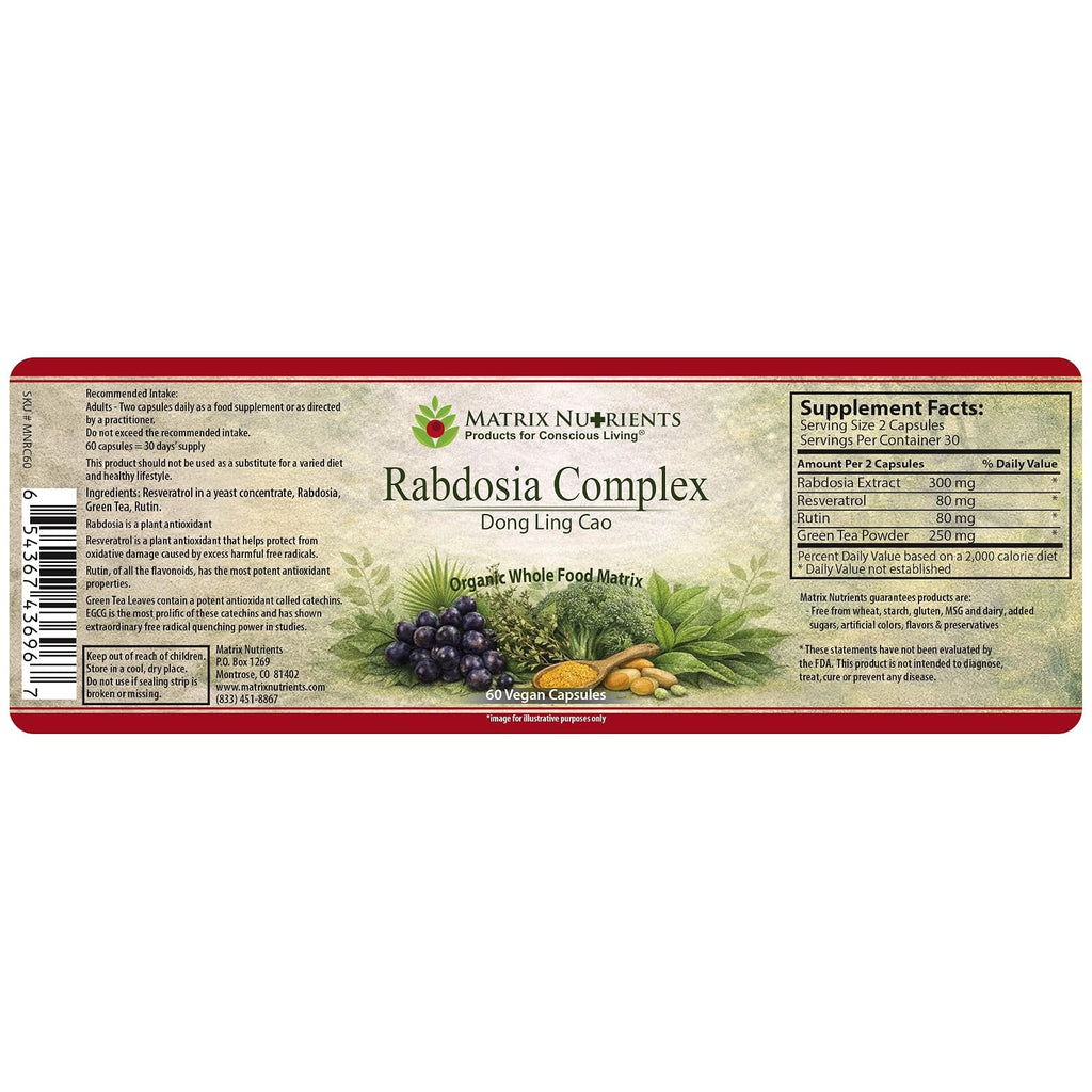 natural antioxidant support with RABDOSIA