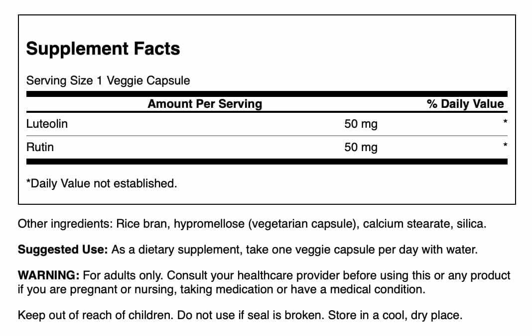 natural antioxidant support with rutin