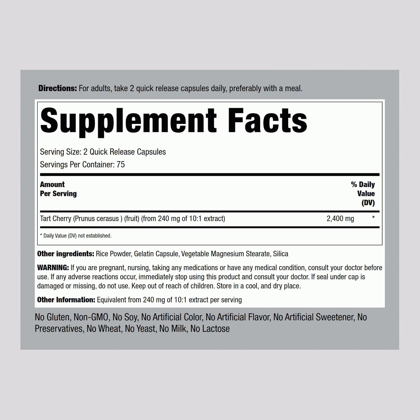 natural antioxidant tart cherry extract