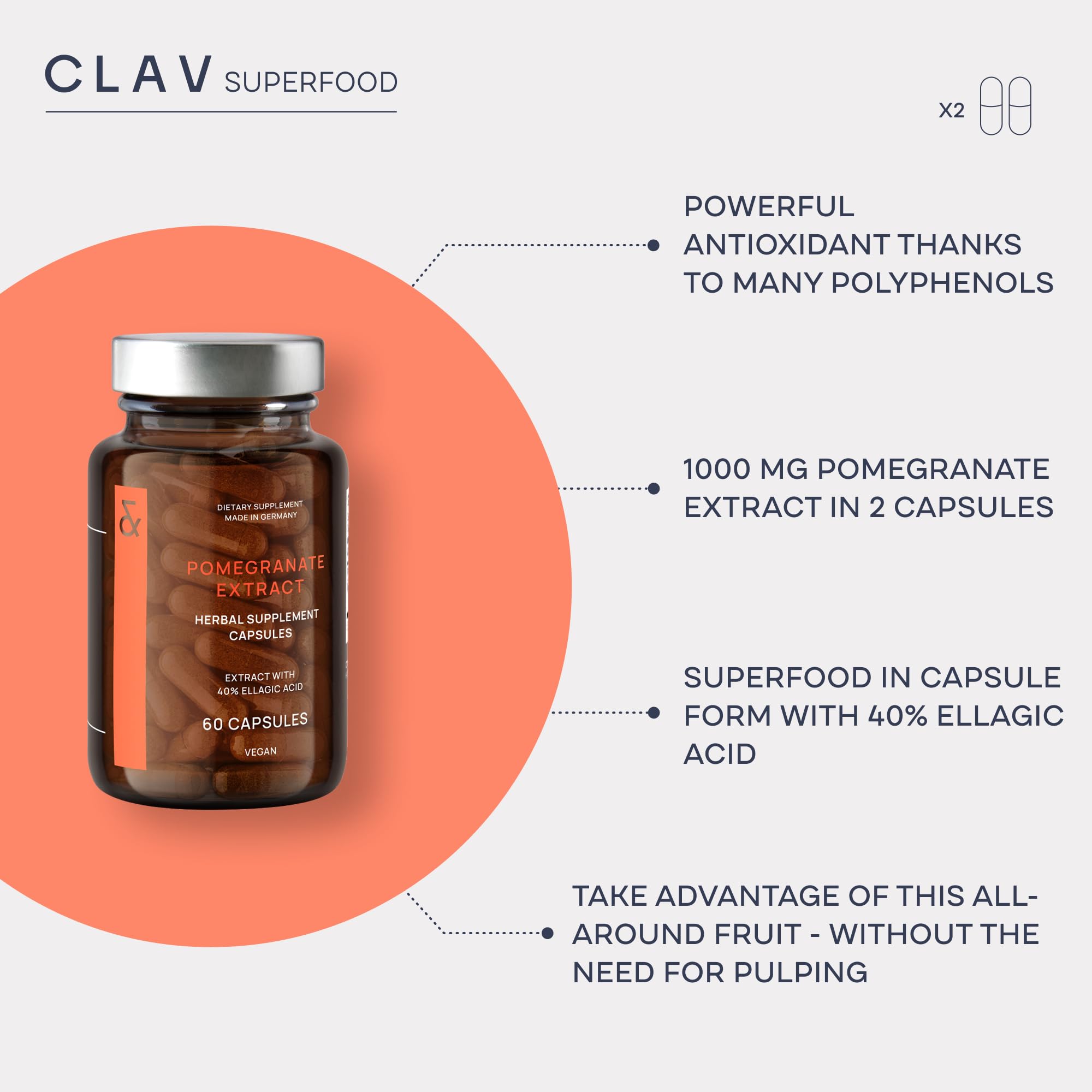 Natural antioxidants in pomegranate extract