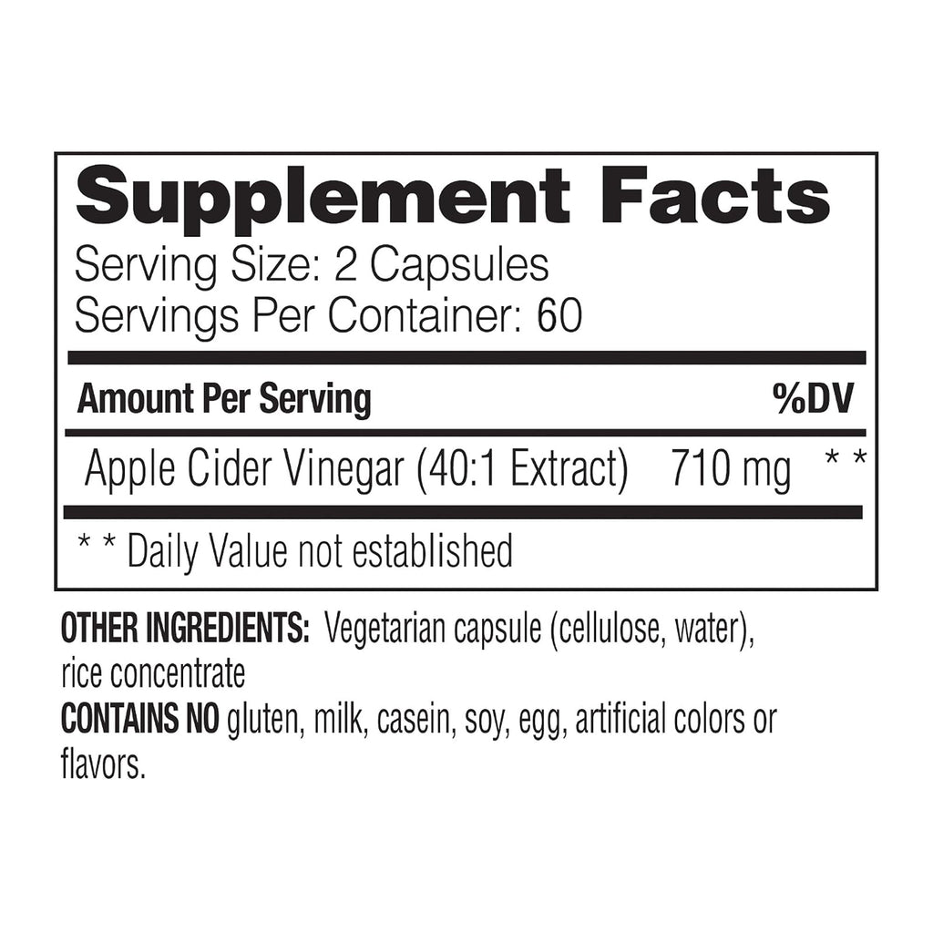 natural apple cider vinegar capsules
