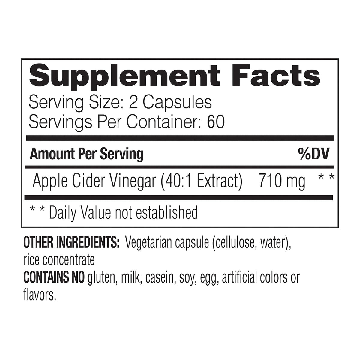 natural apple cider vinegar capsules
