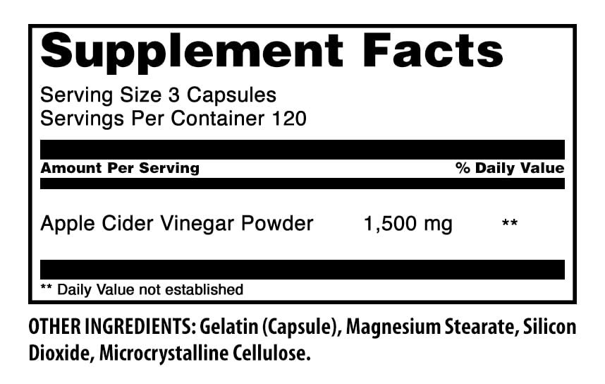 natural apple cider vinegar capsules