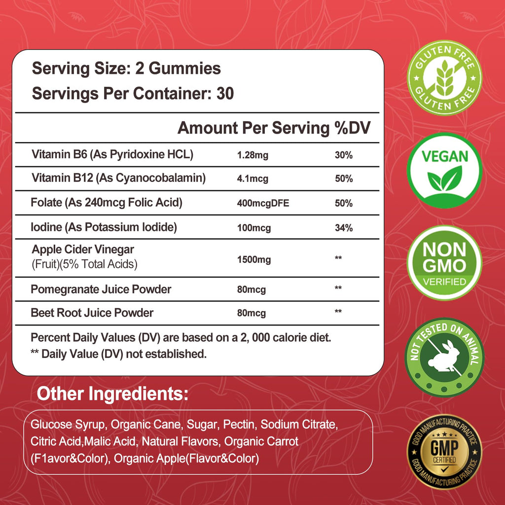 Natural apple cider vinegar gummies for weight loss