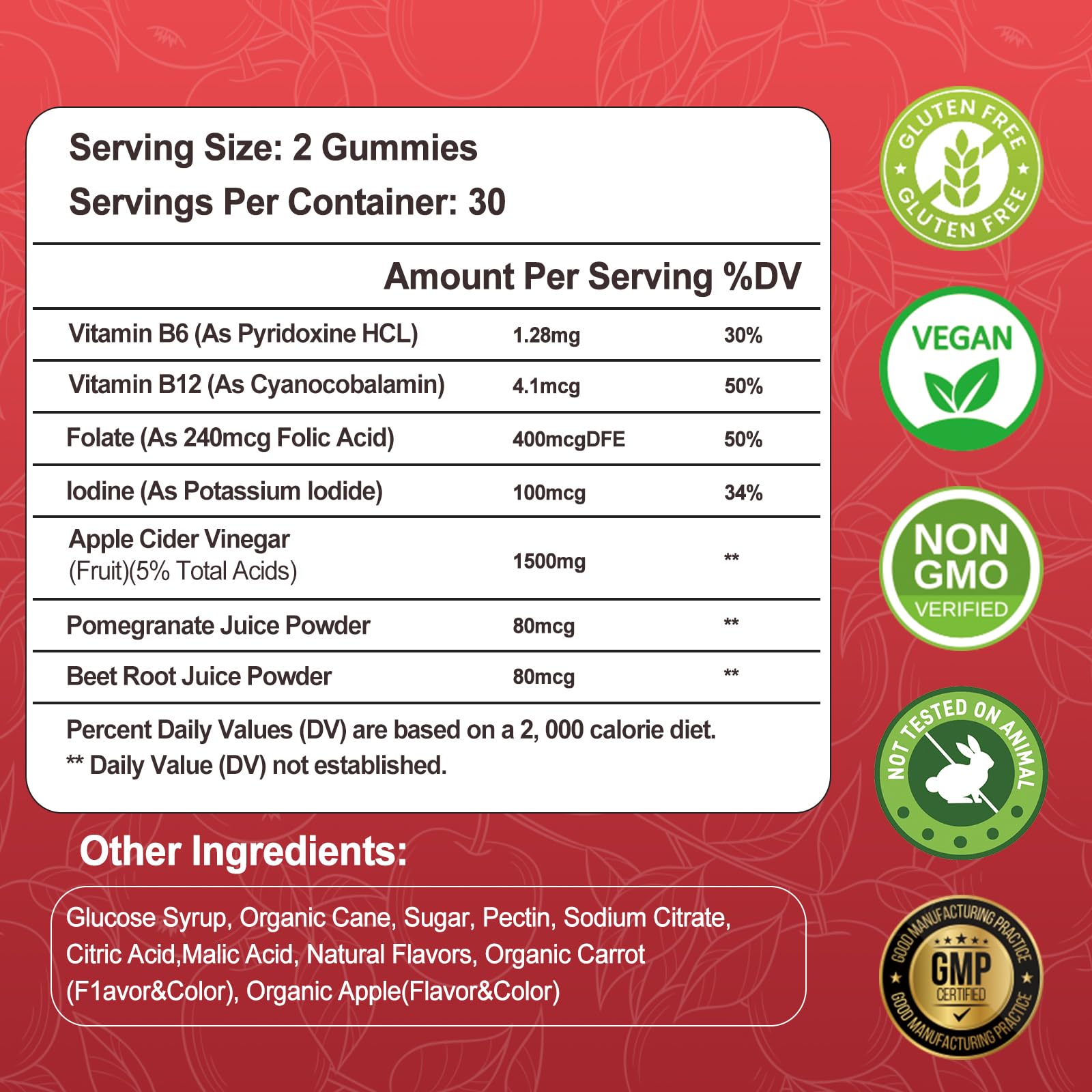 Natural apple cider vinegar gummies for weight loss