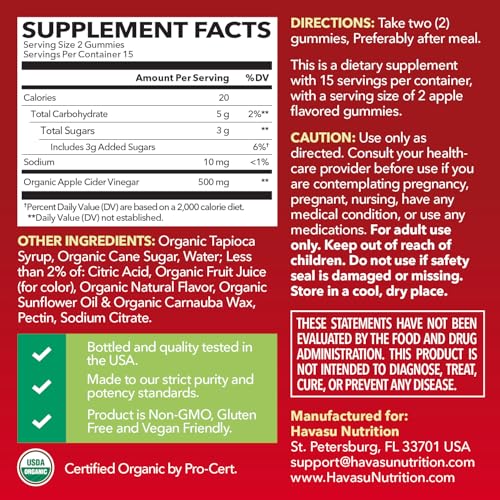 natural apple cider vinegar gummy supplement