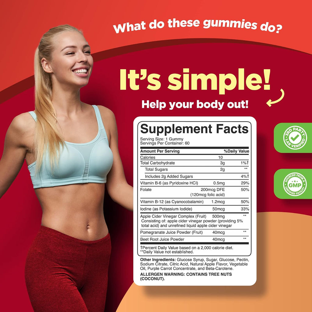 natural apple cider vinegar gummy supplement