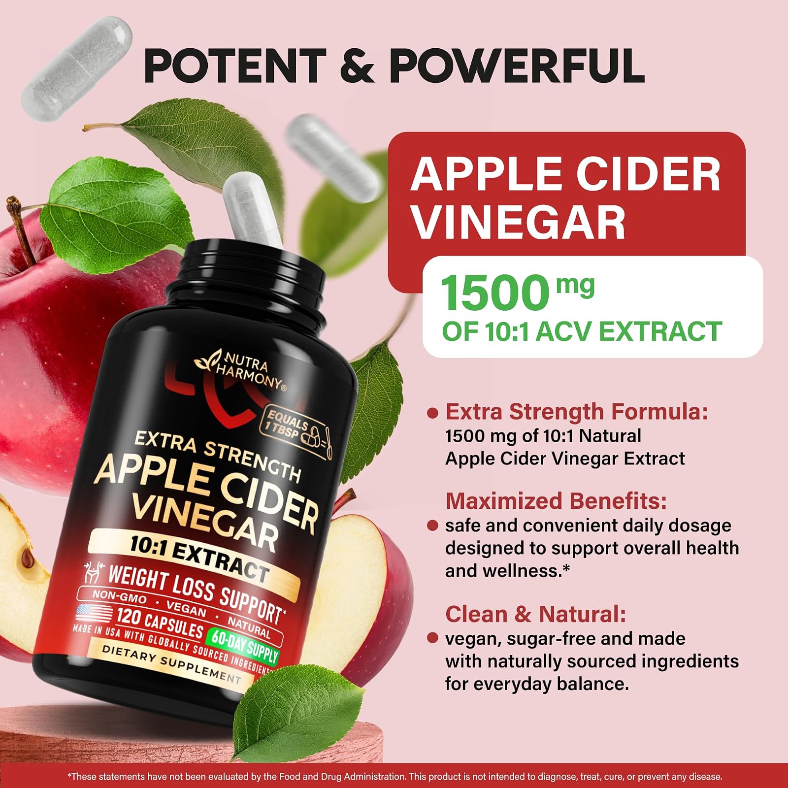 natural apple cider vinegar supplement