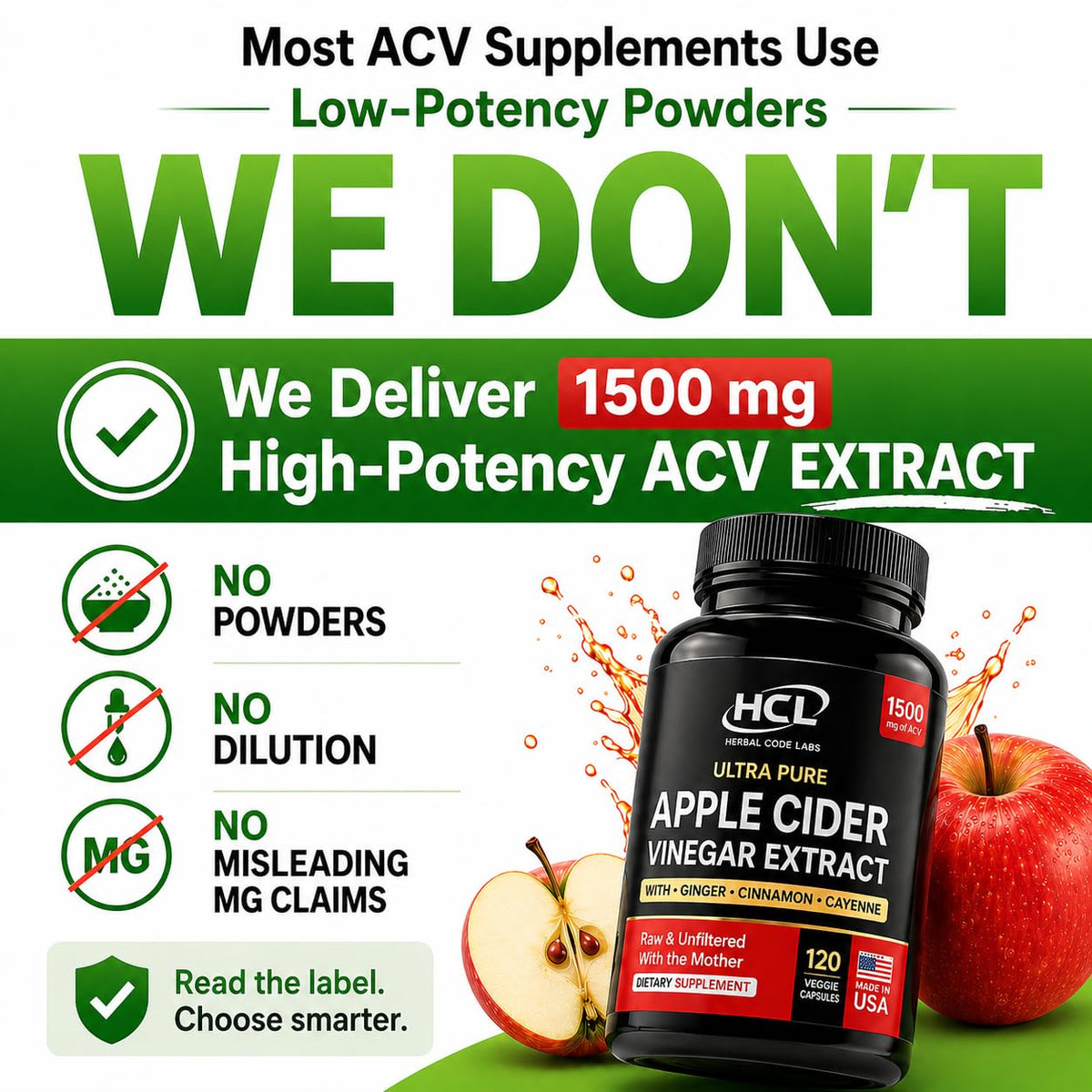natural apple cider vinegar supplement