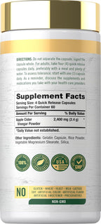 natural apple cider vinegar supplement