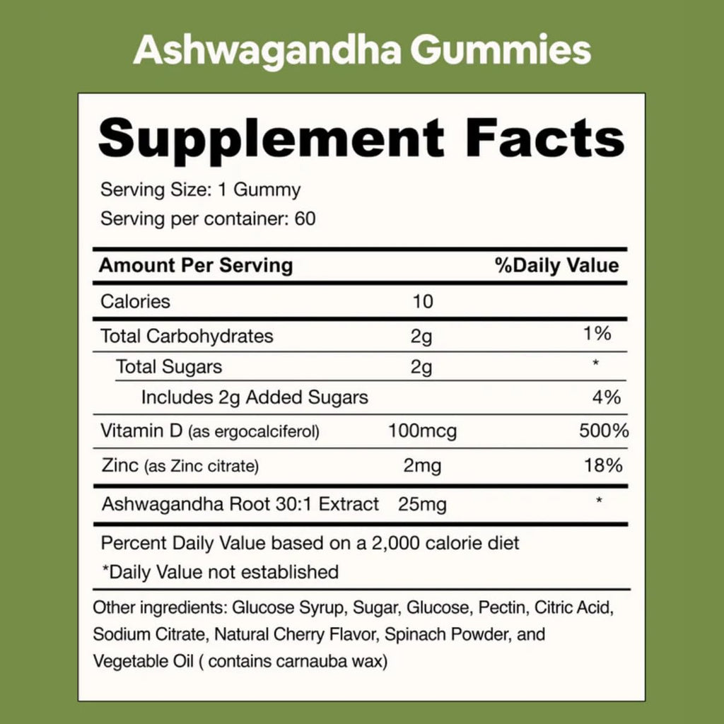 Natural ashwagandha gummies for anxiety management