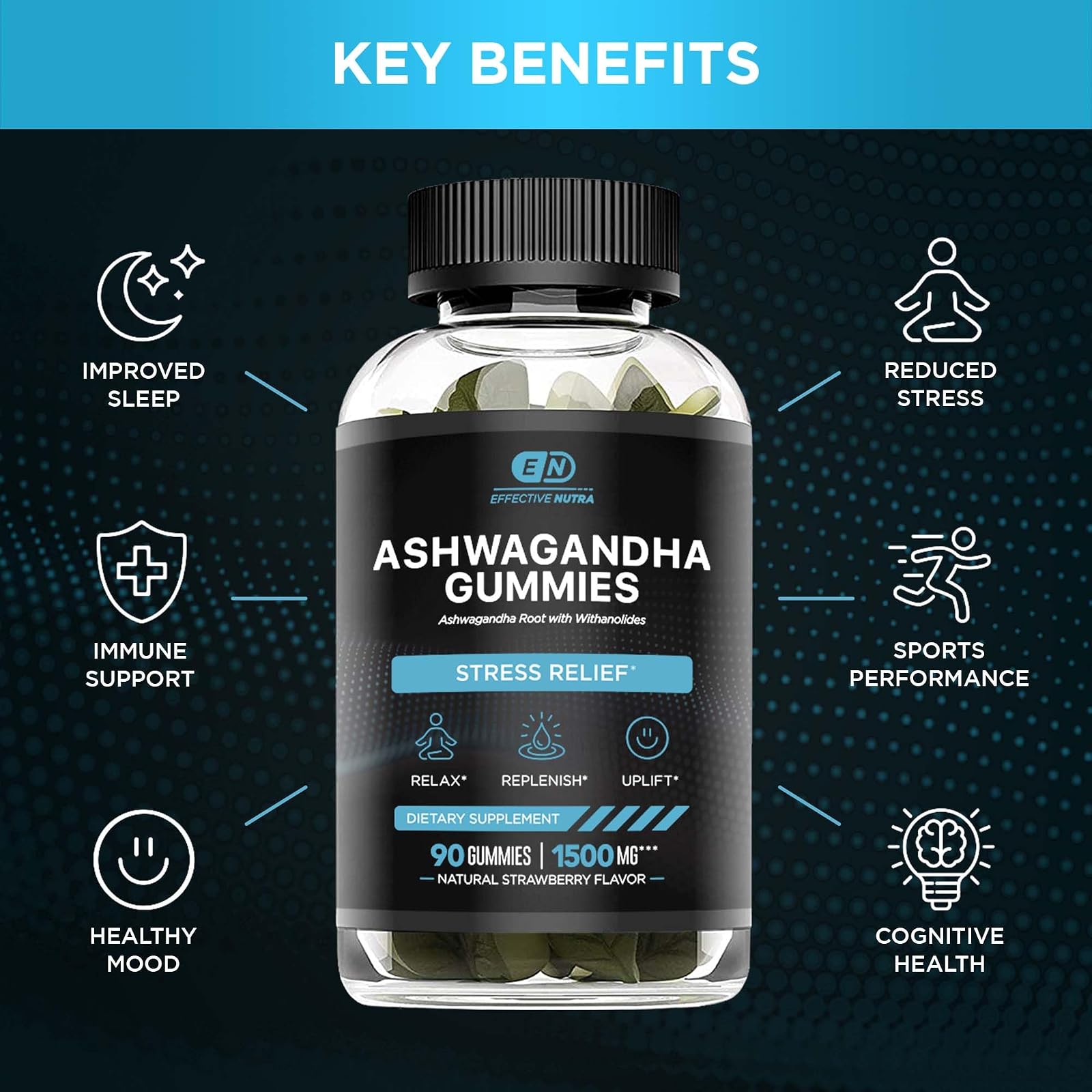 Natural ashwagandha gummies for better sleep