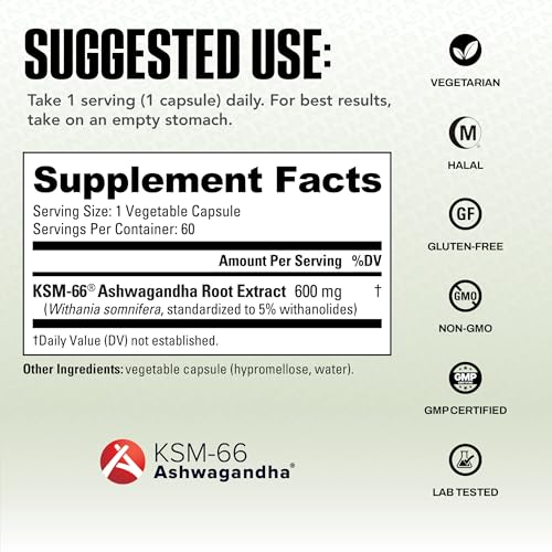 Natural ashwagandha supplement for relaxation
