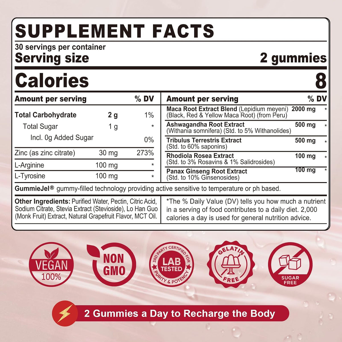 Natural ashwagandha supplement gummies