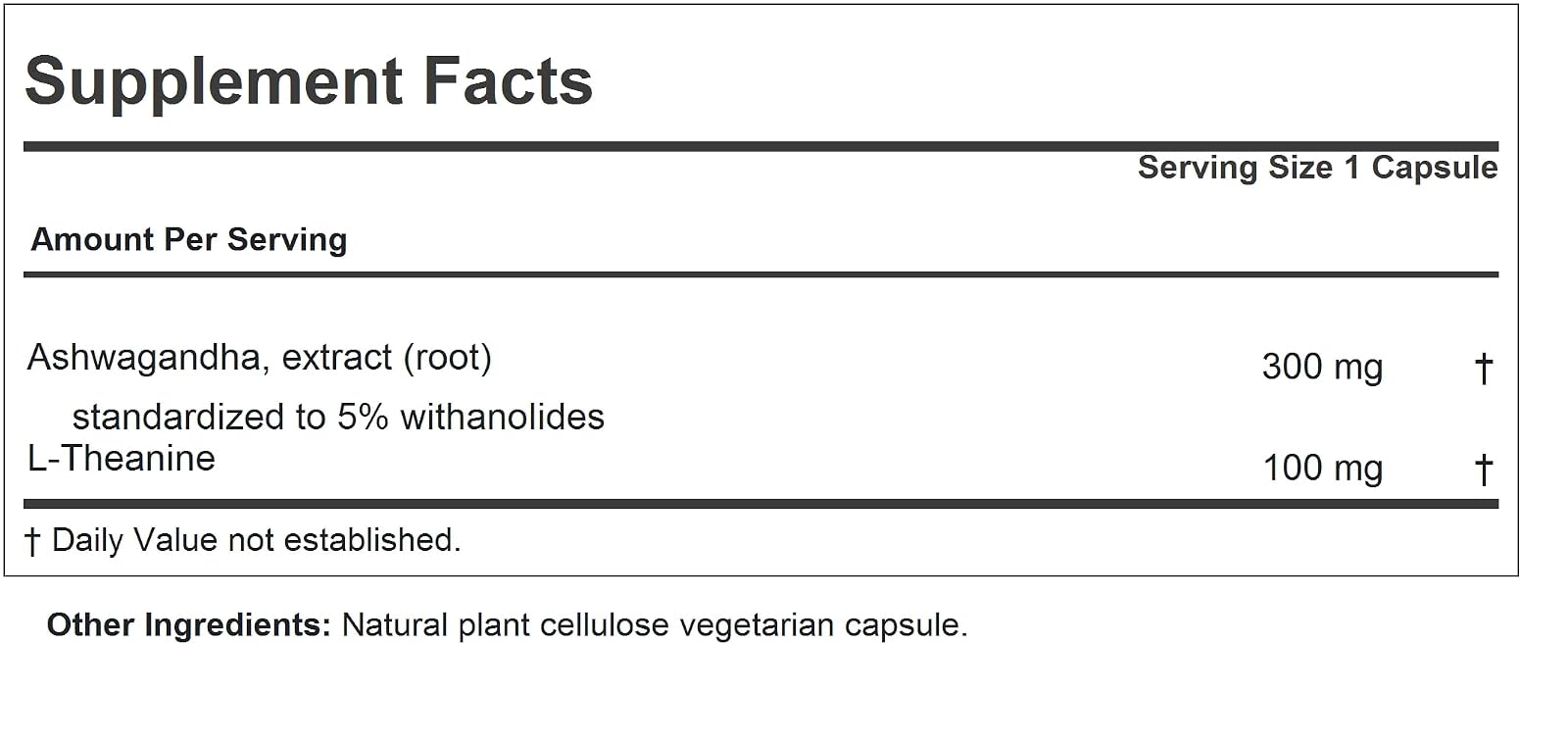 natural ashwagandha supplement with L-Theanine