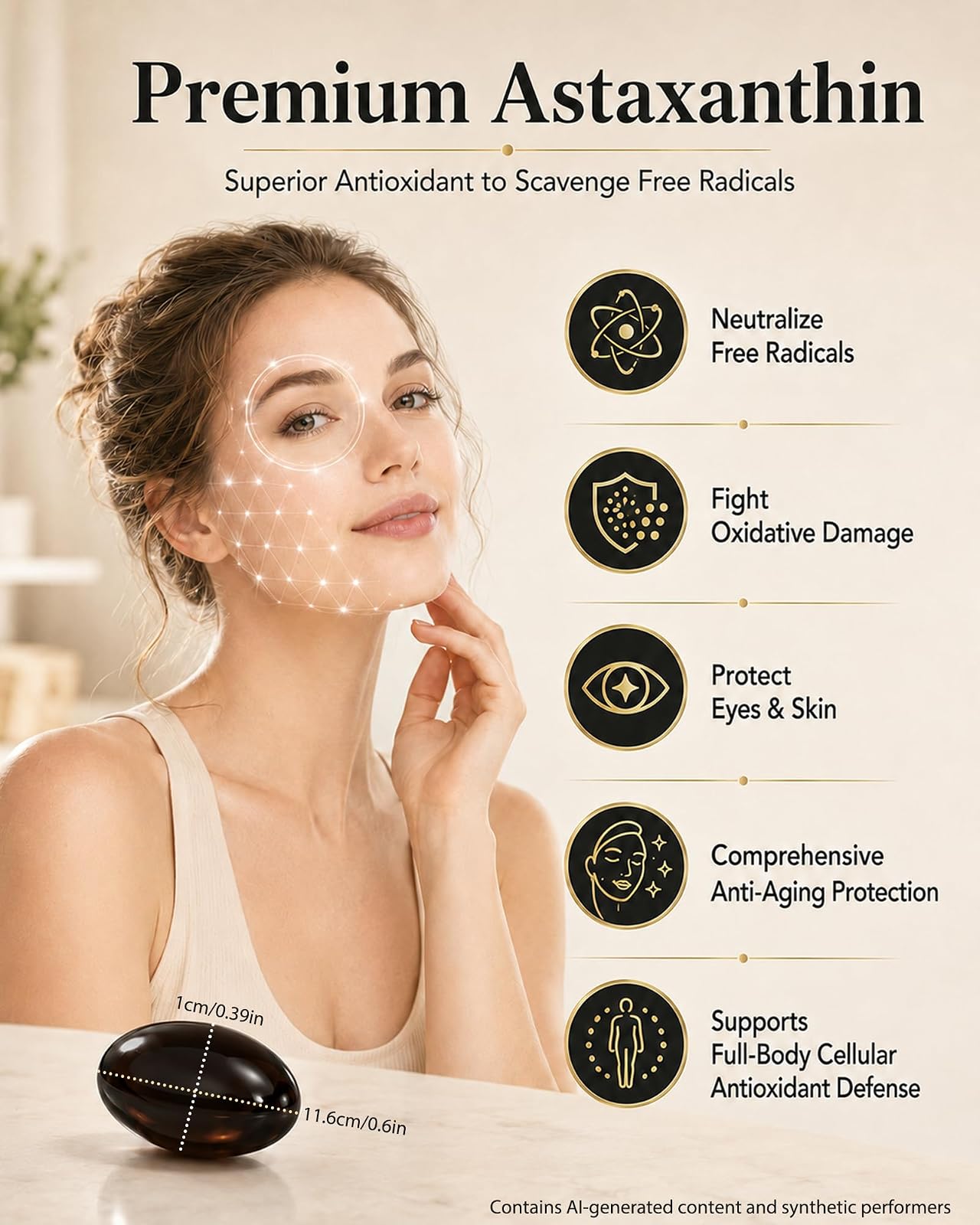 Natural astaxanthin for eye support
