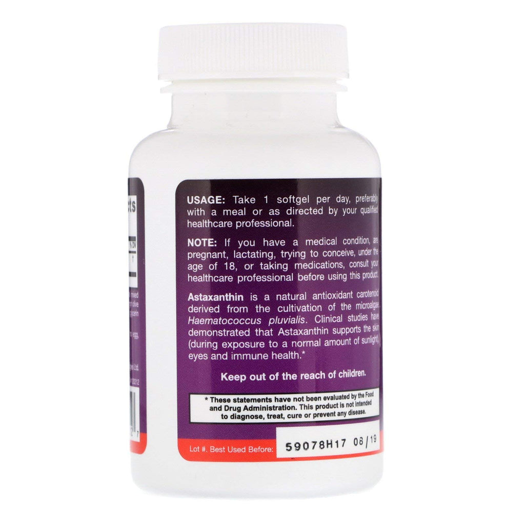 Natural Astaxanthin for skin health