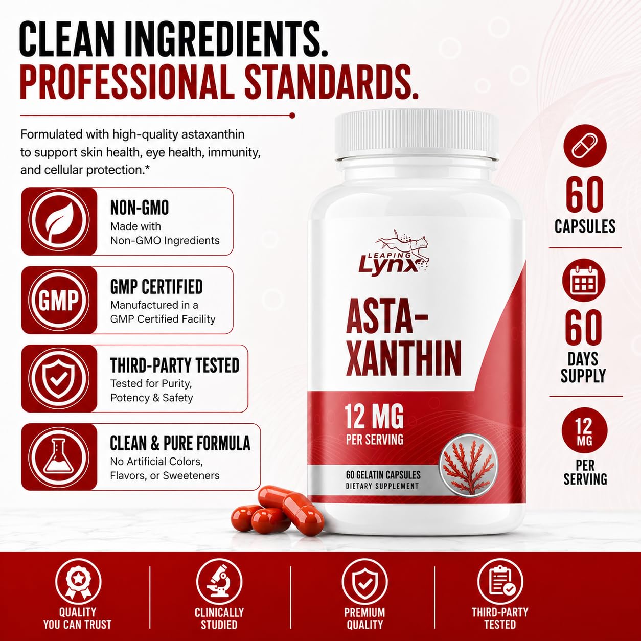 Natural astaxanthin for skin health