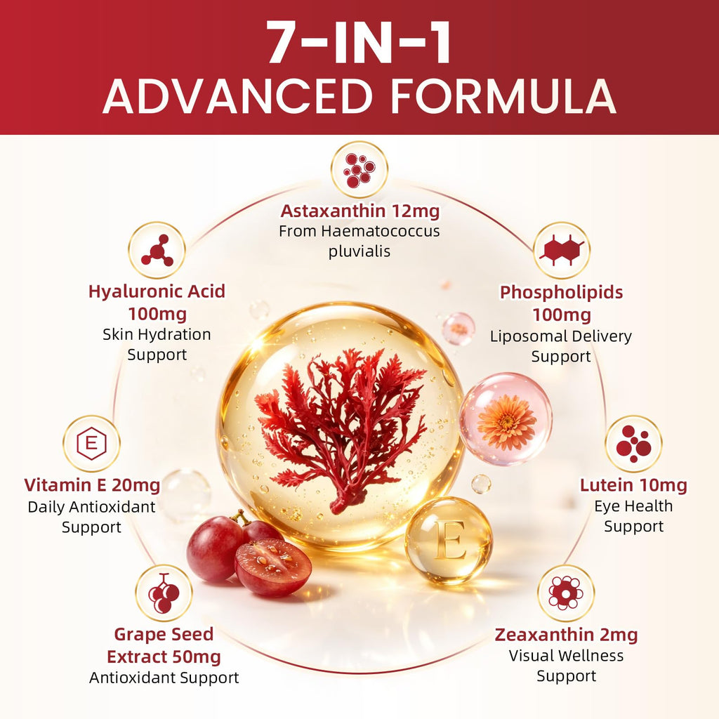 Natural astaxanthin for skin health