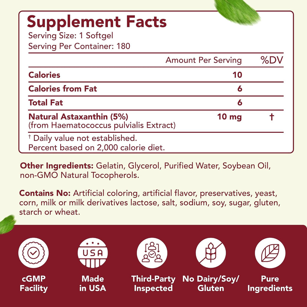 Natural Astaxanthin for skin health
