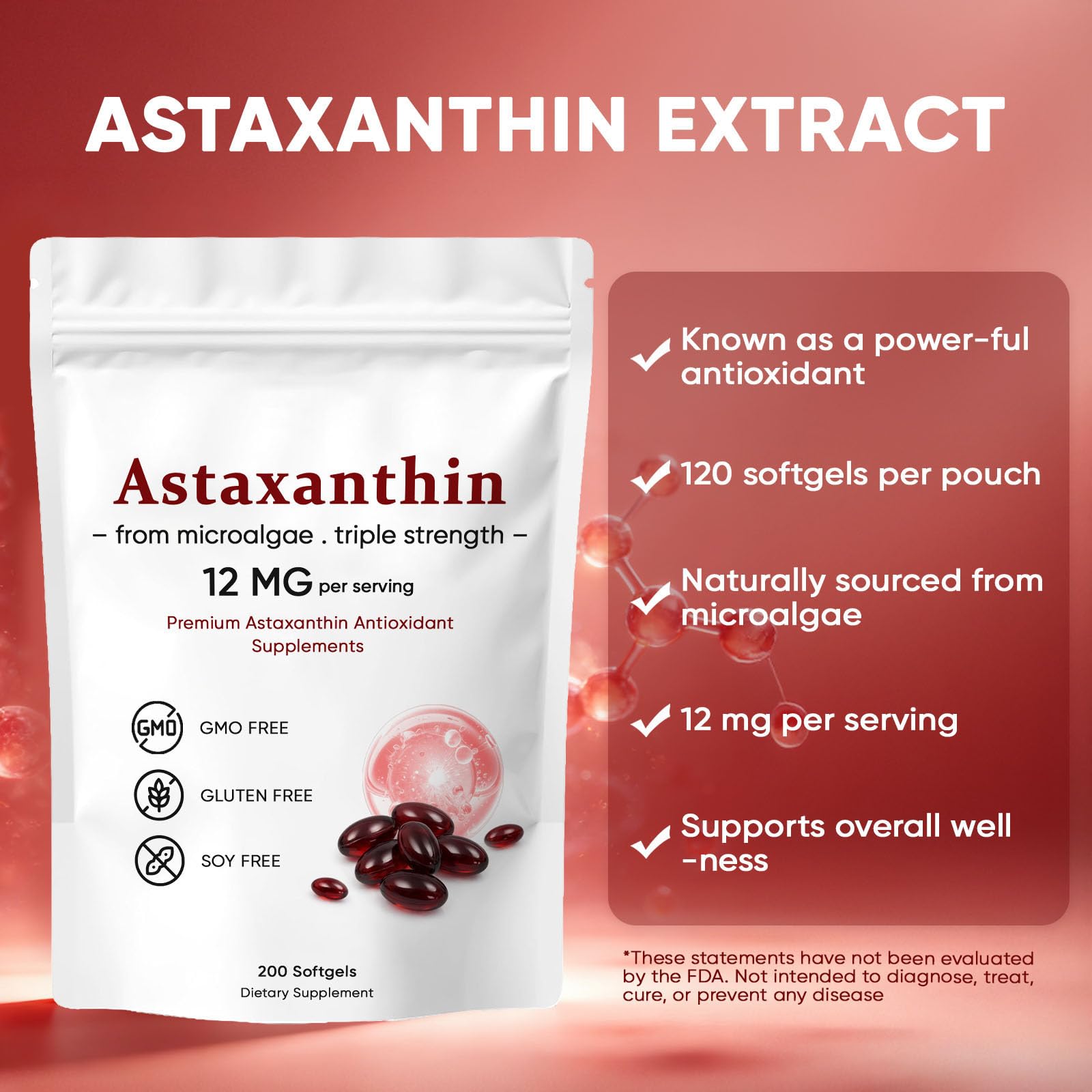 Natural Astaxanthin for skin support