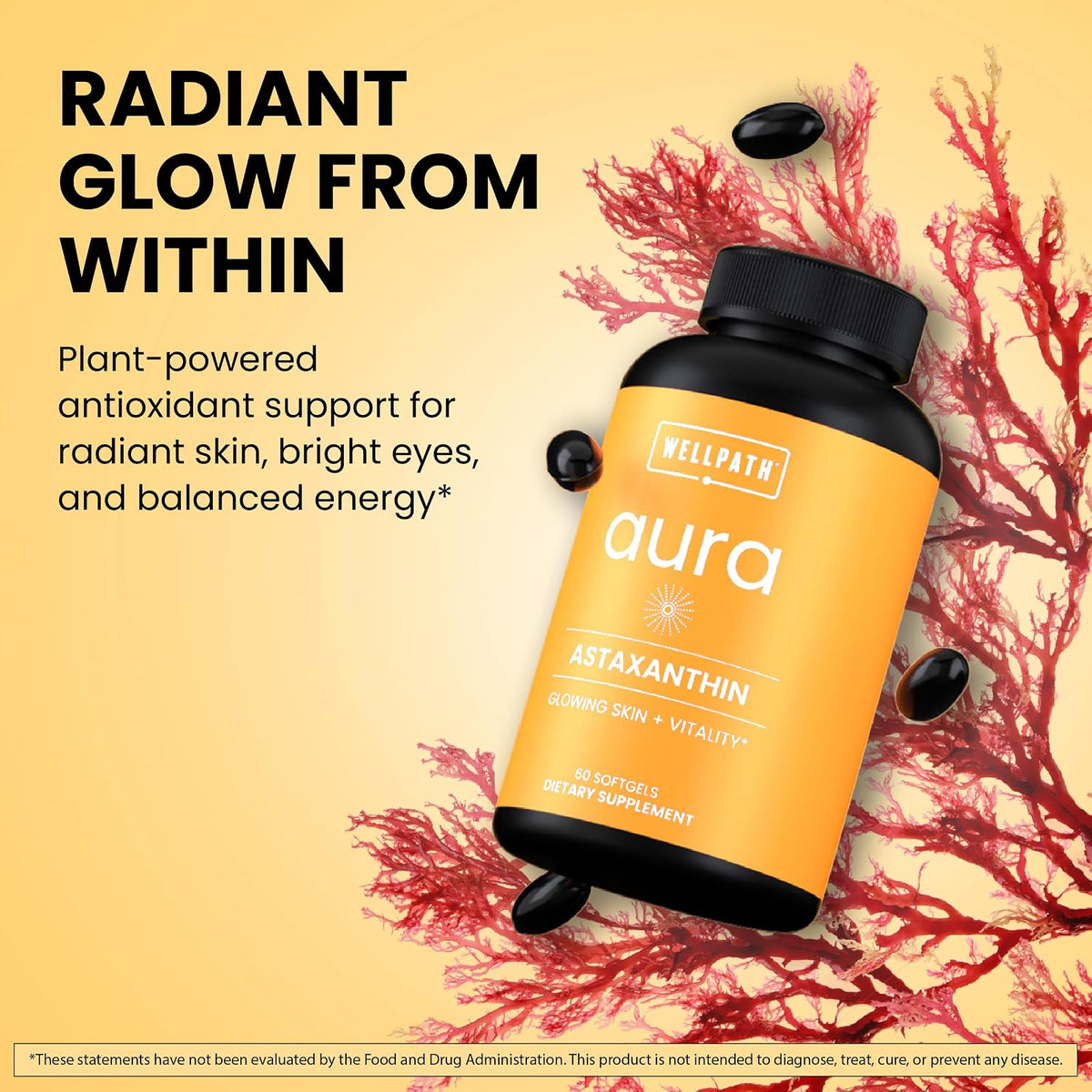 Natural astaxanthin for skin support