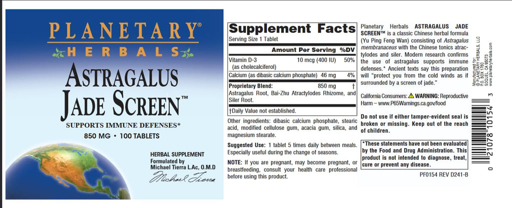 natural Astragalus tablets for wellness