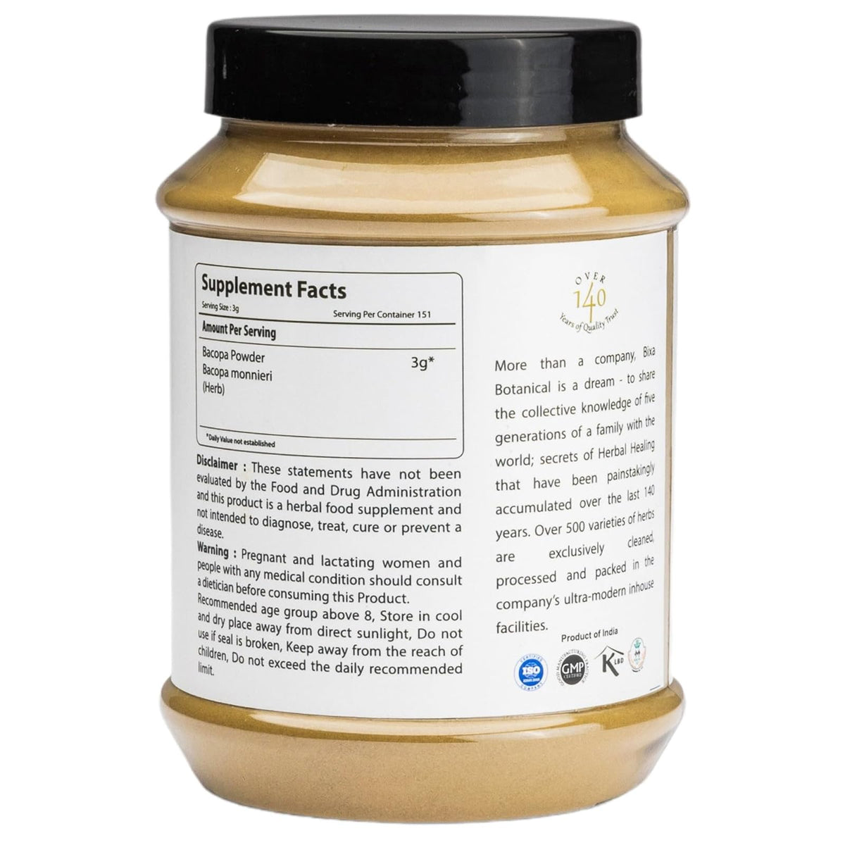 natural Bacopa Monnieri for cognitive support