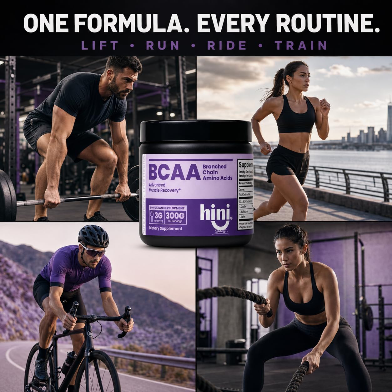 Natural BCAA powder for fitness enthusiasts