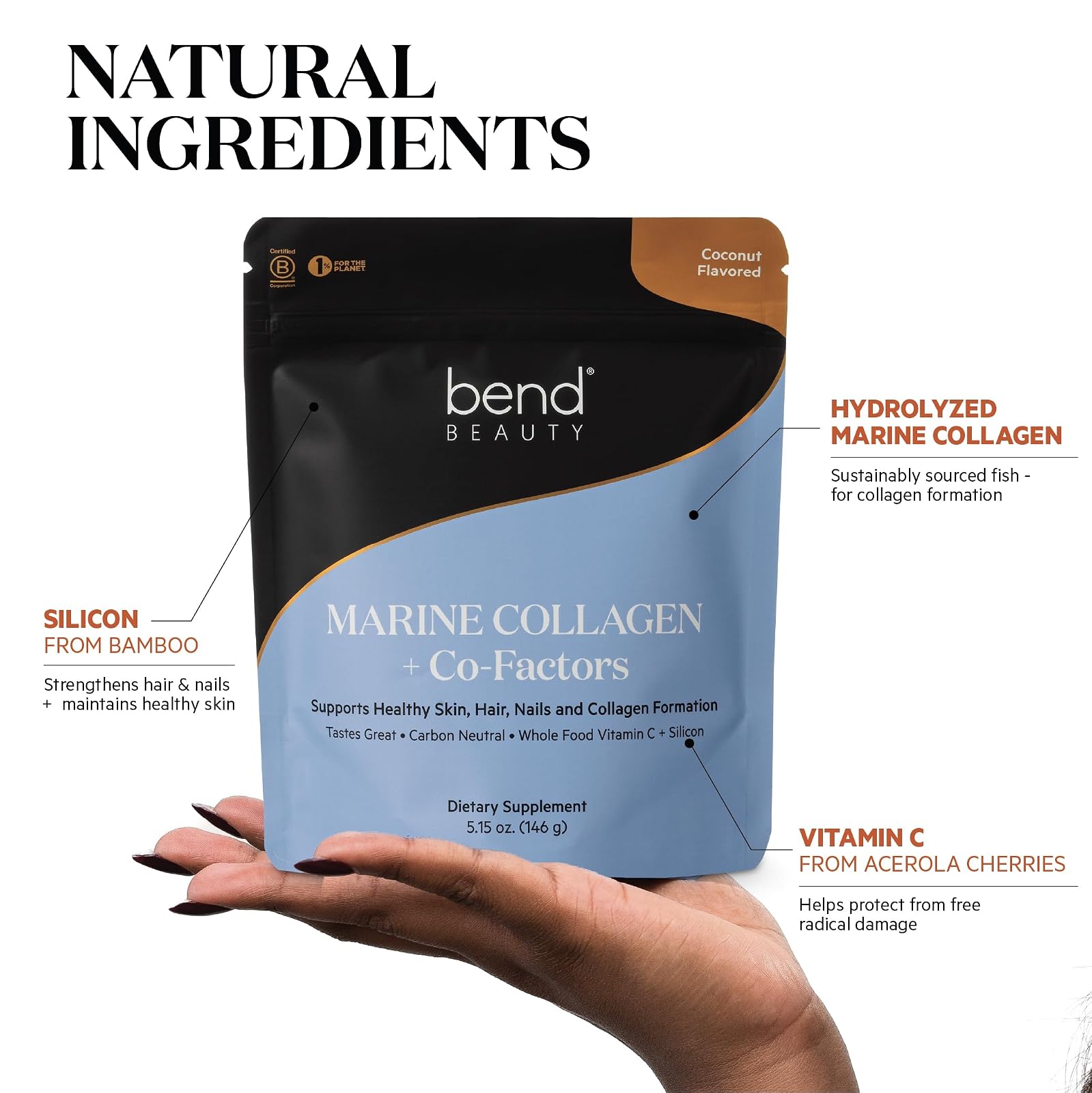 Natural beauty collagen powder for skin
