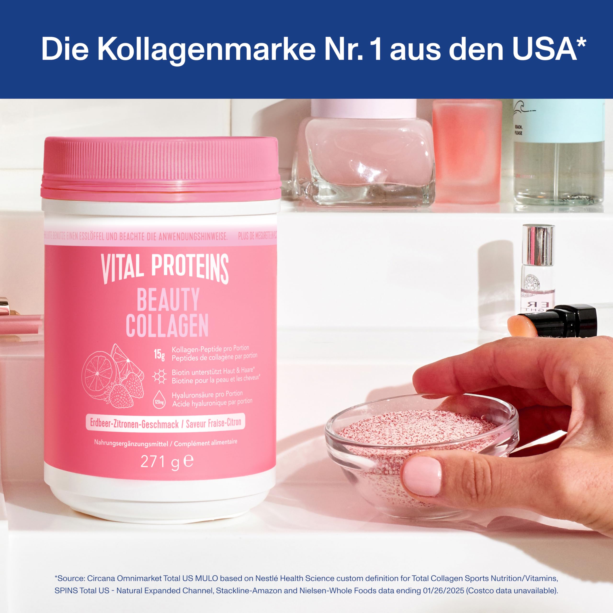 natural beauty supplements with strawberry flavour