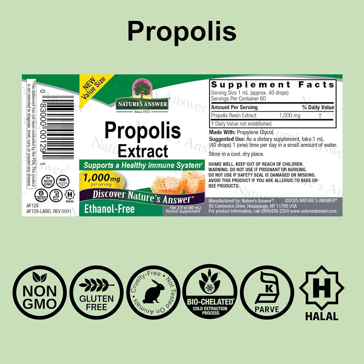 natural bee propolis for immune support