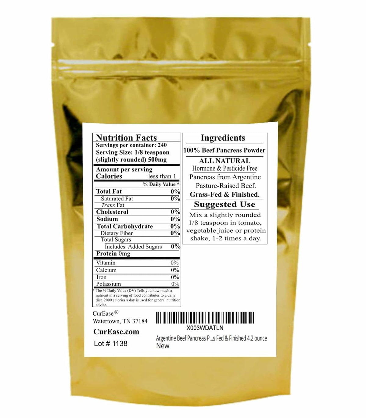 natural beef pancreas powder for health