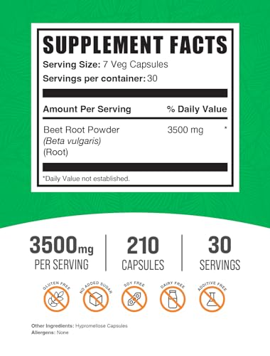 Natural beet root capsules for health