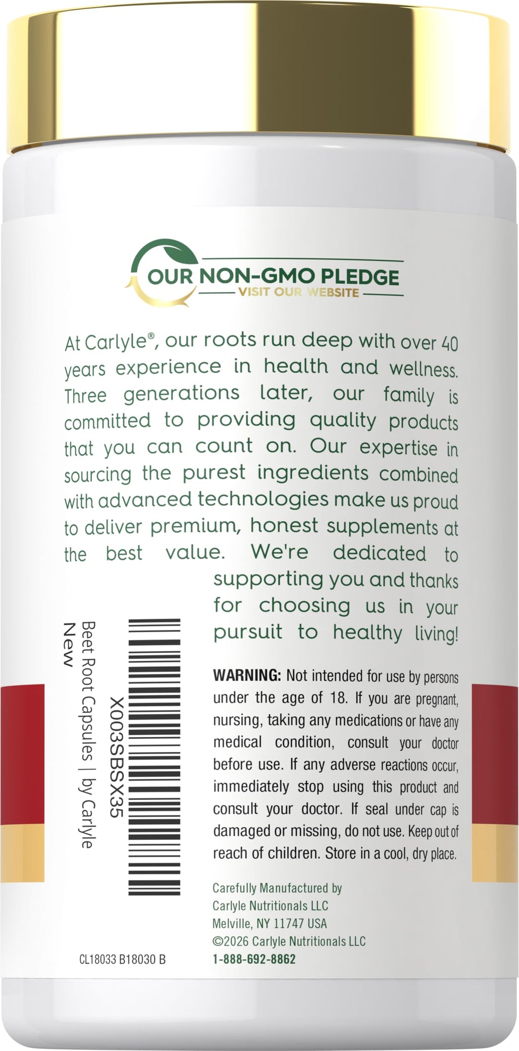 Natural beet root capsules for vitality