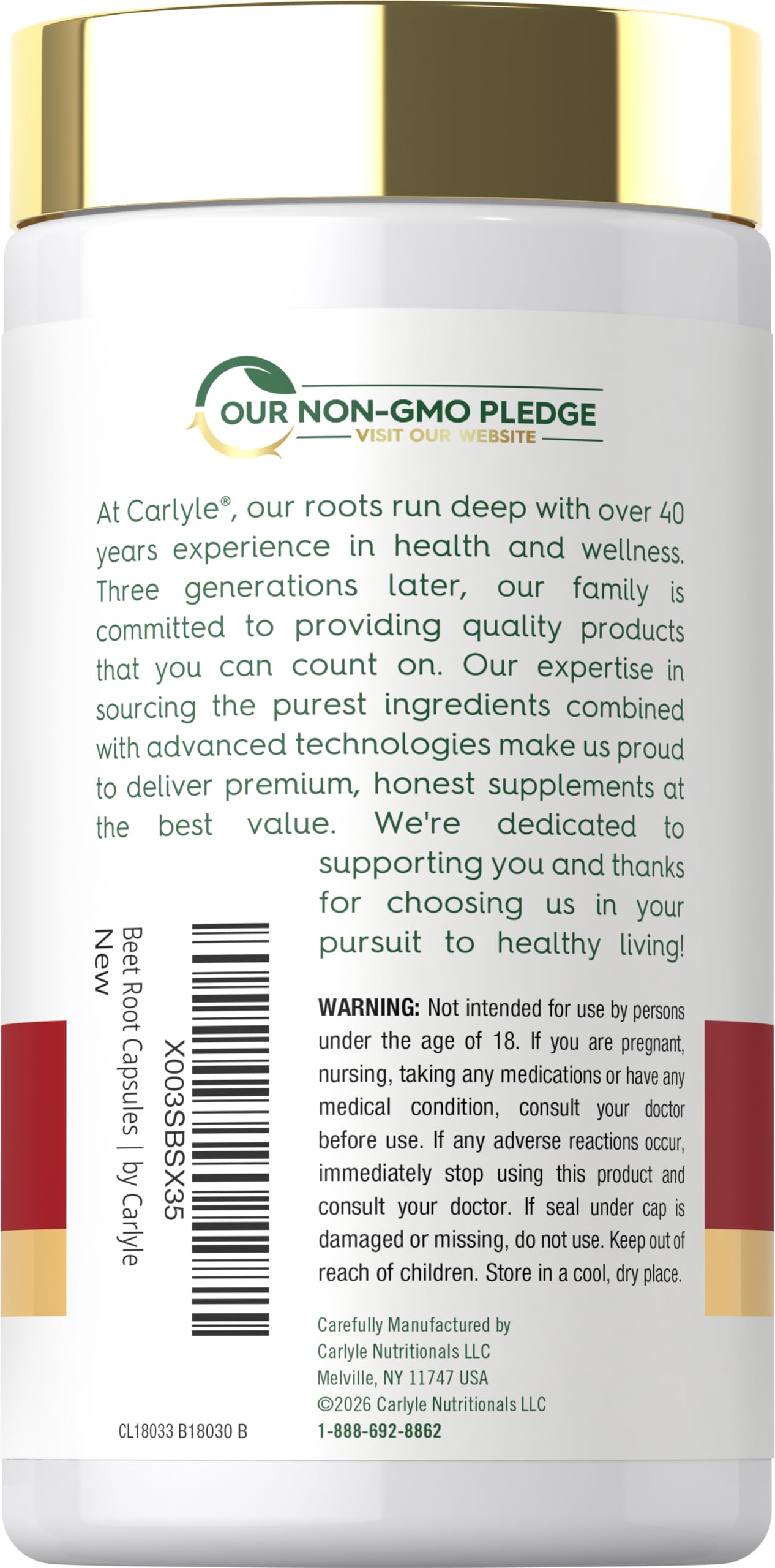 Natural beet root capsules for vitality