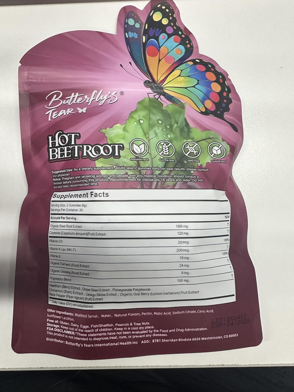 Natural beet root gummies for daily wellness