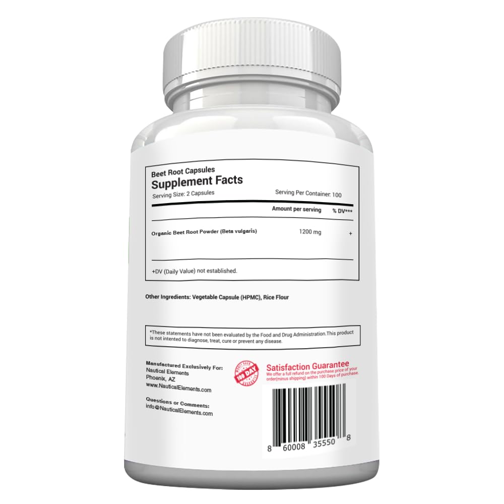 natural beet root supplement capsules