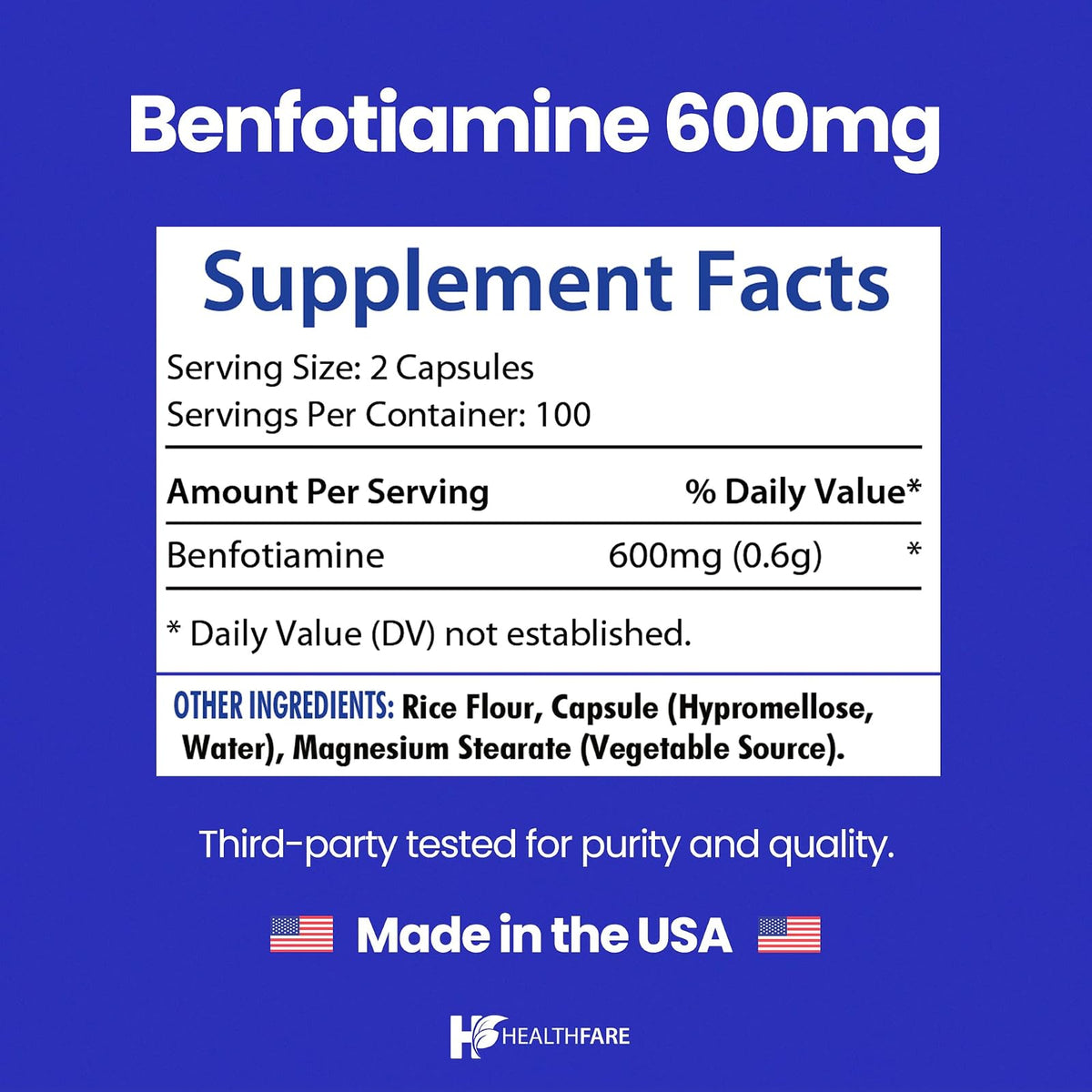 Natural Benfotiamine for nerve health