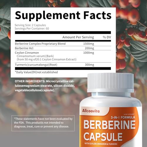 Natural berberine and cinnamon blend