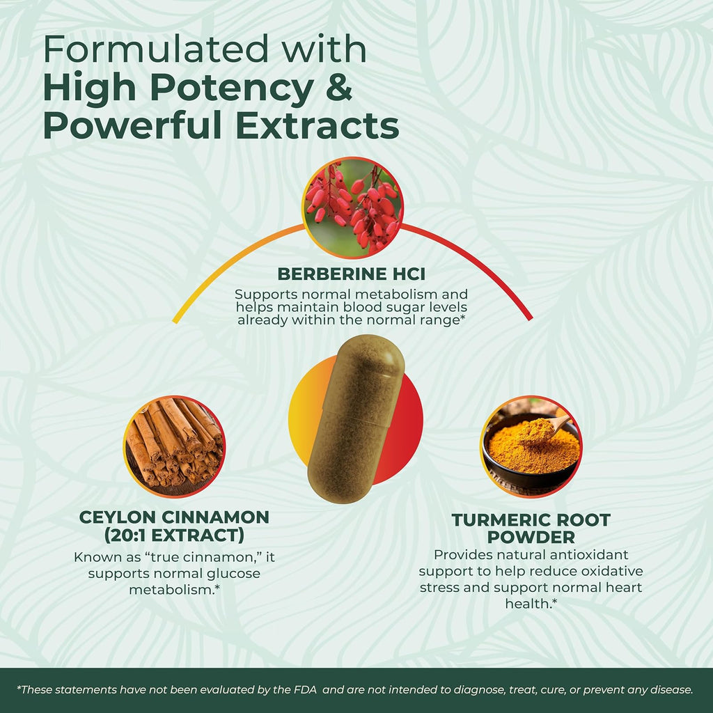 Natural berberine capsules for wellness