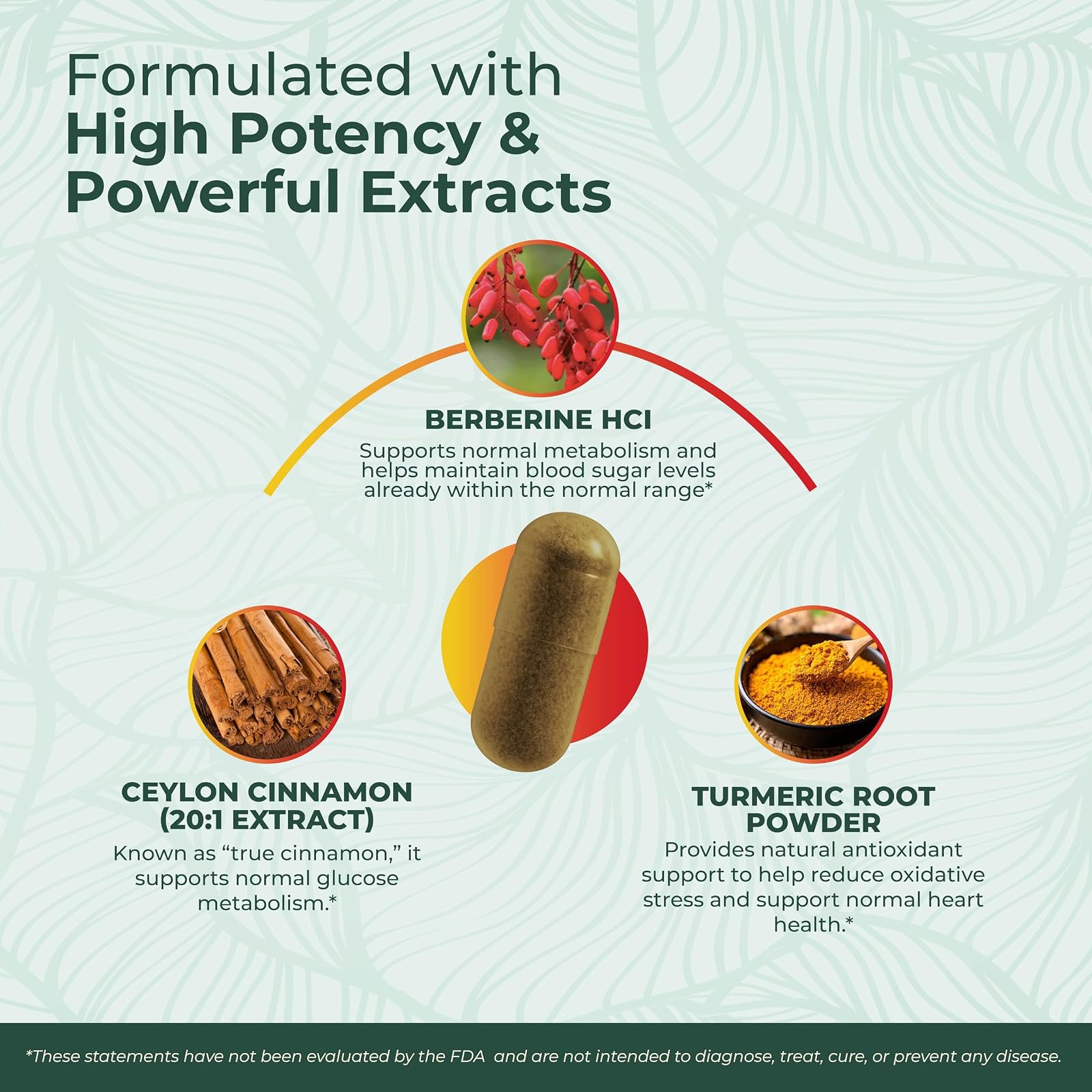 Natural berberine capsules for wellness