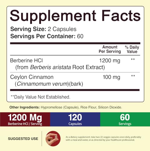 Natural berberine for blood sugar support