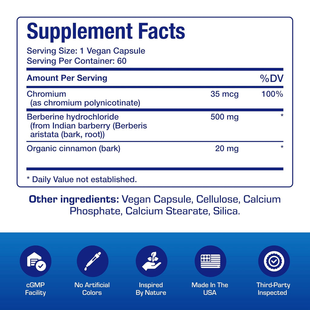 Natural berberine for blood sugar support