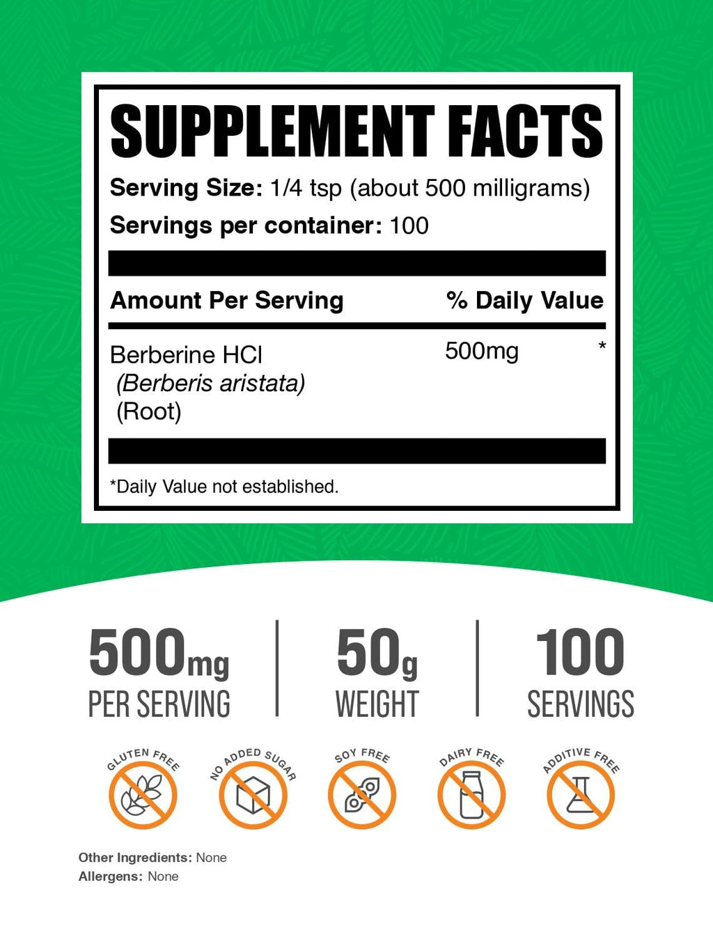natural berberine supplement 500 mg
