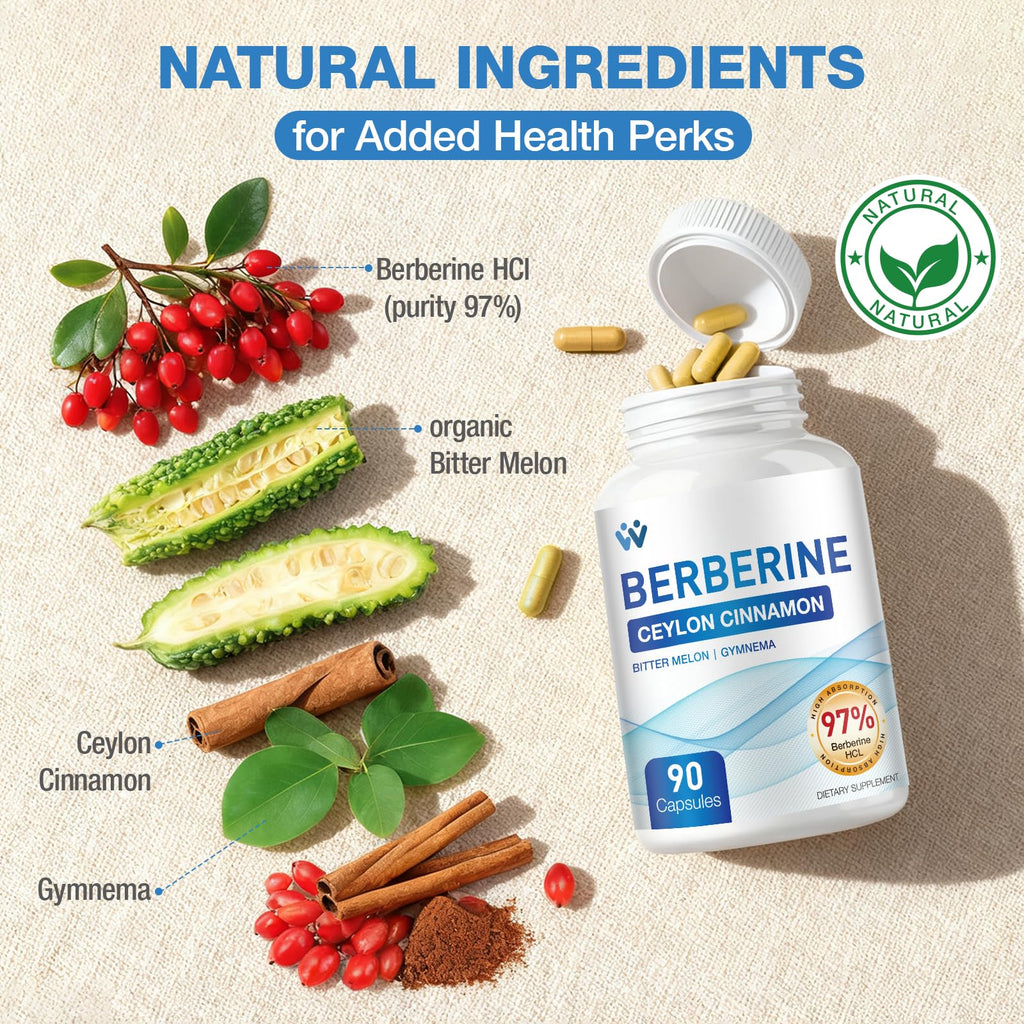 natural berberine supplement capsules