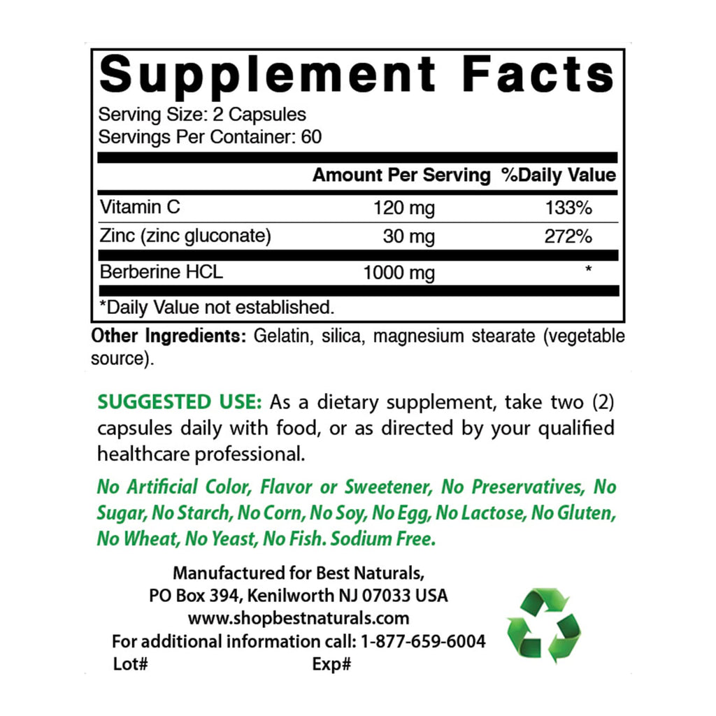 natural berberine supplement for health